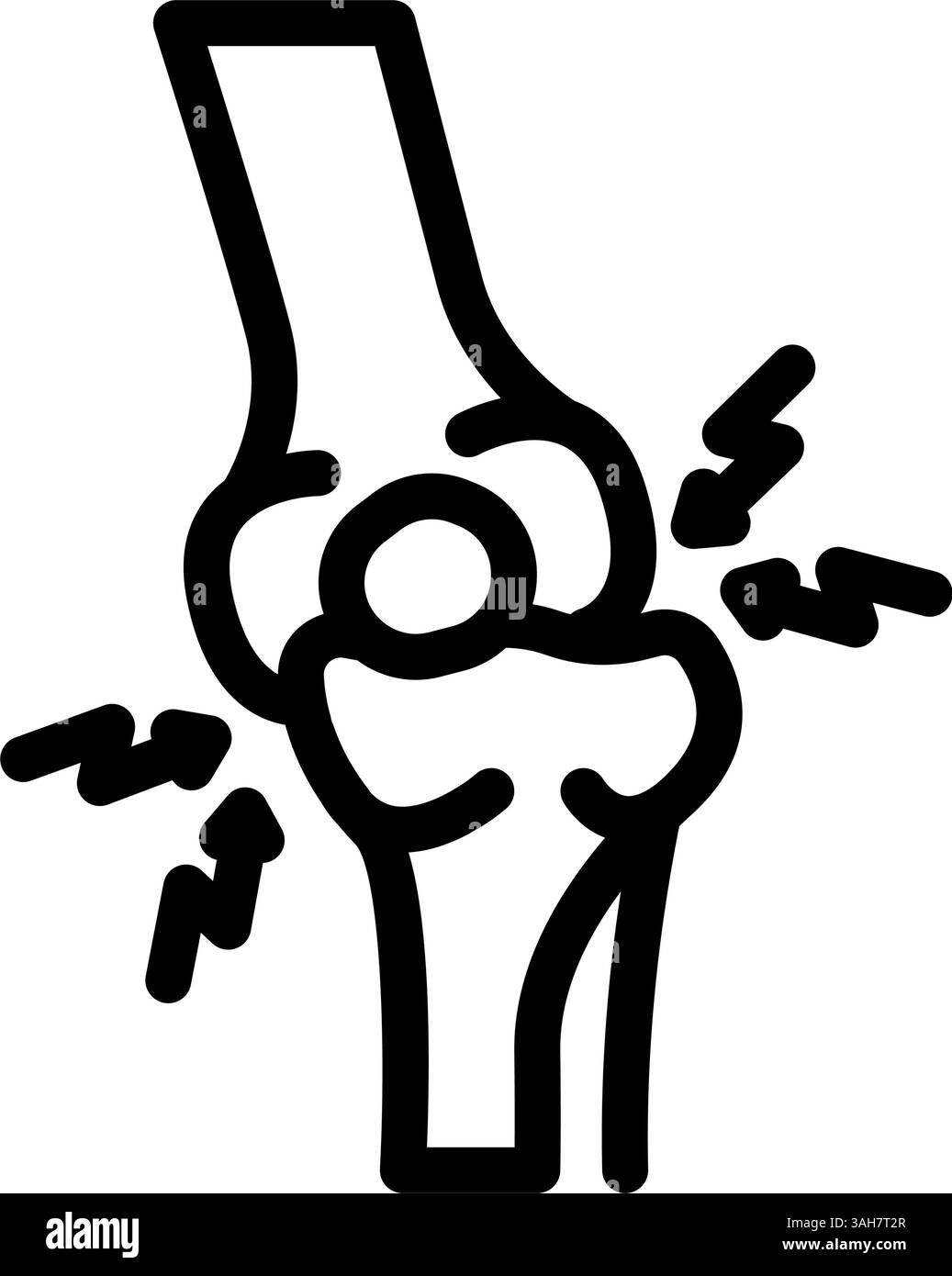 joint dislocation fracture injury line icon vector illustration Stock ...