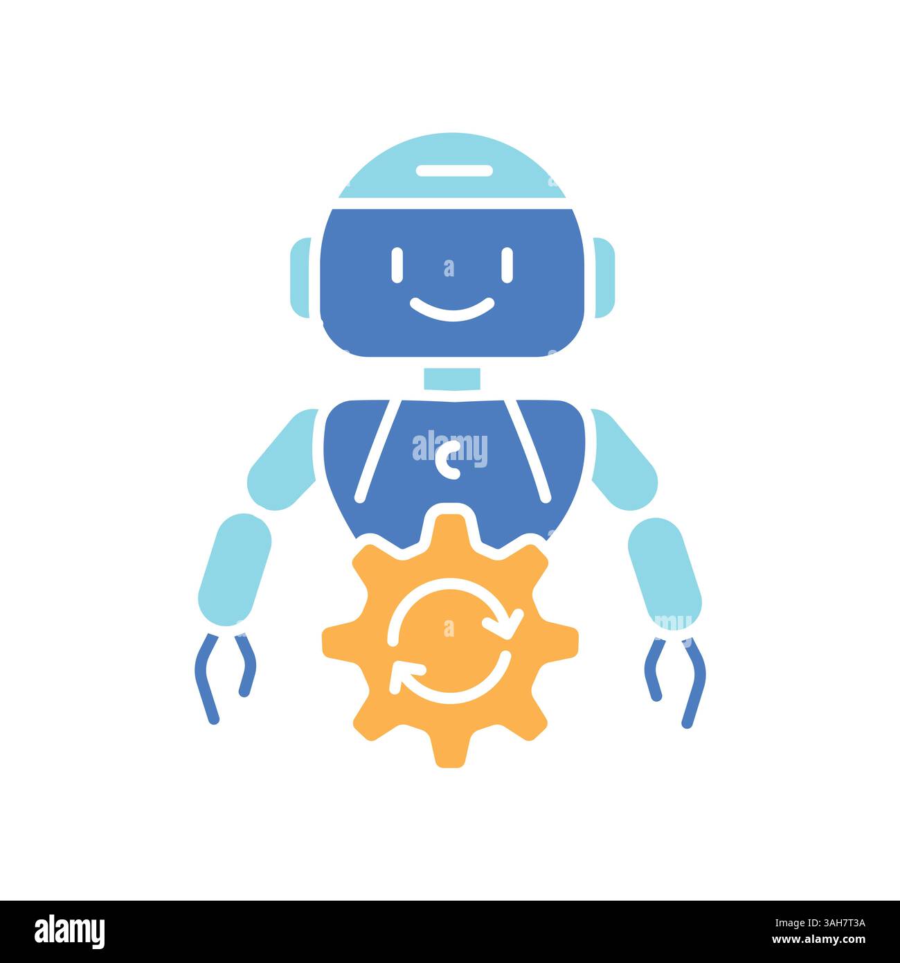 process automation color flat icon for digital and print projects ...