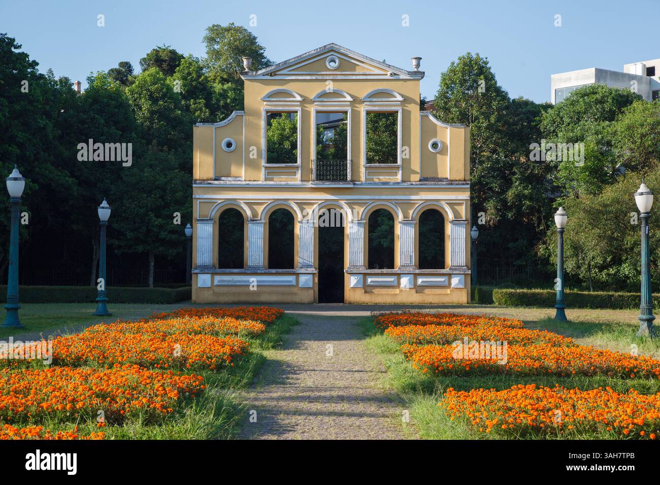 The Gate of the German memorial (Bosque Alemao) in Tingui park, replica ...