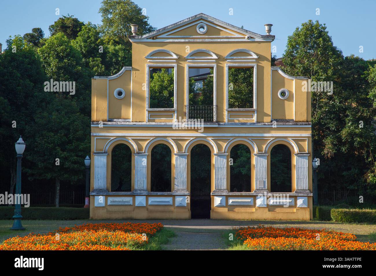 The Gate of the German memorial (Bosque Alemao) in Tingui park, replica ...
