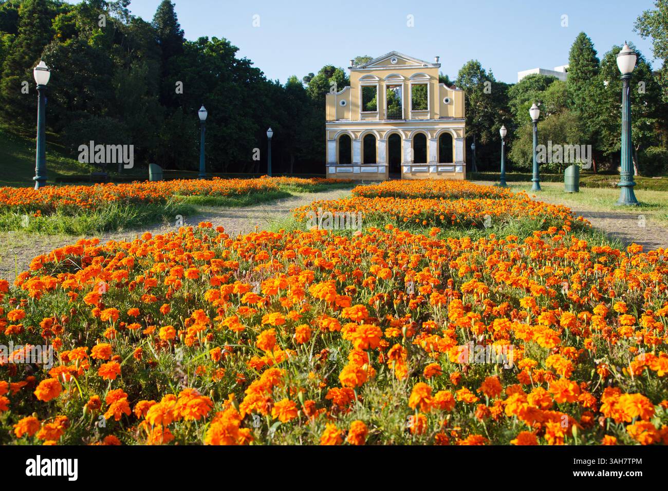 The Gate of the German memorial (Bosque Alemao) in Tingui park, replica ...