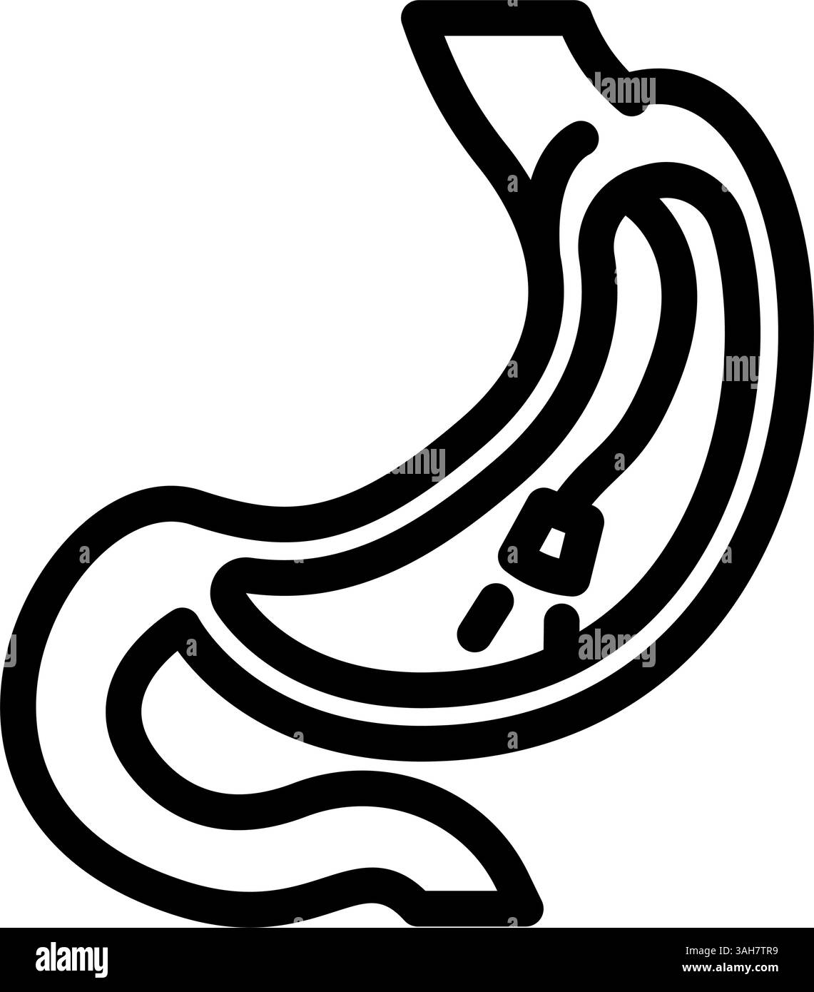 gastroscopy procedure gastroenterologist line icon vector illustration ...