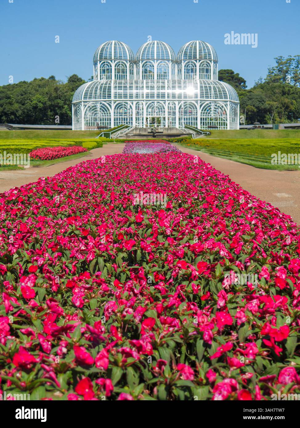 The Jardim Botânico de Curitiba (Botanical Gardens of Curitba) designed in the style of French ...