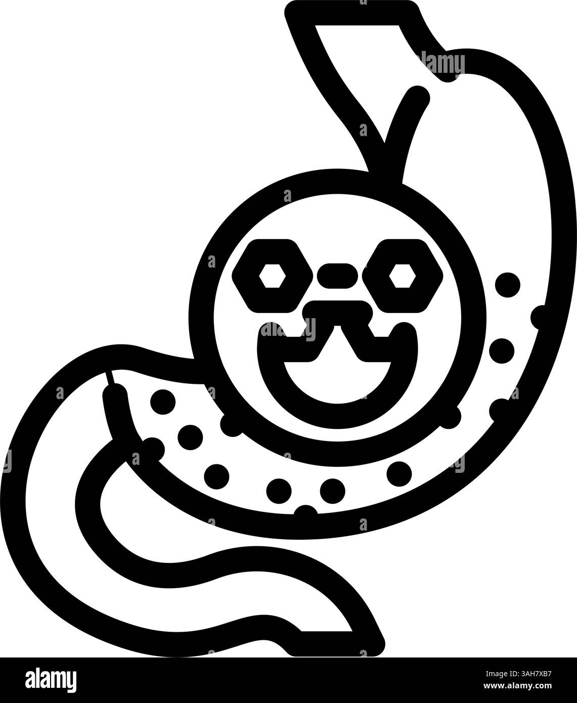 digestive enzymes gastroenterologist line icon vector illustration ...