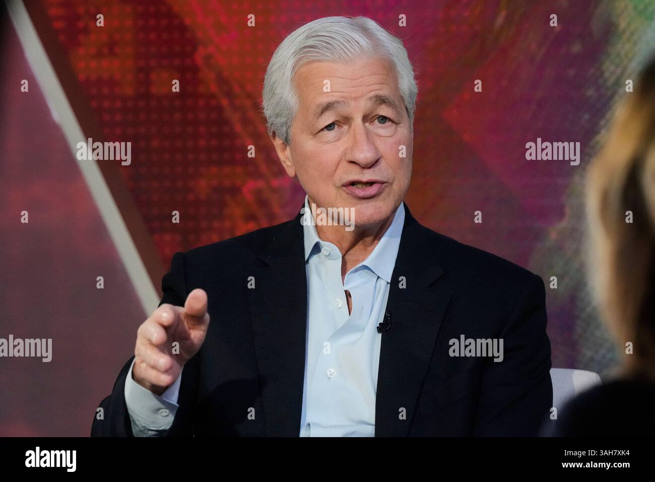 JPMorgan CEO Jamie Dimon is interviewed by Maria Bartiromo on the ...