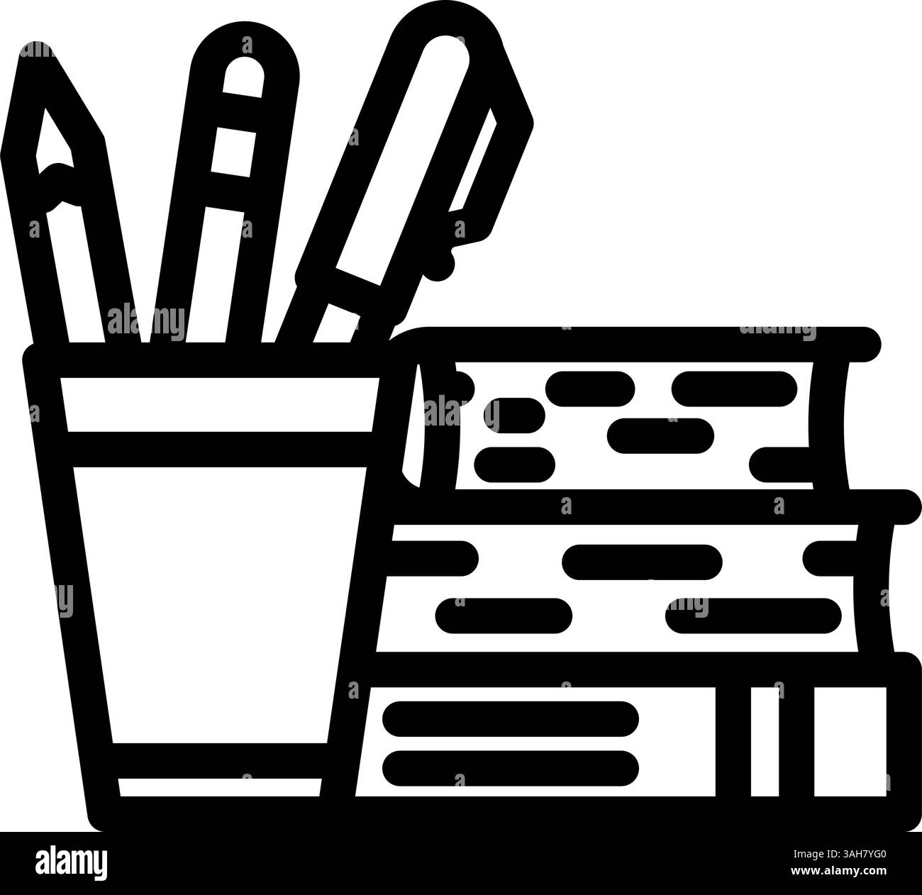 study materials online learning platform line icon vector illustration ...