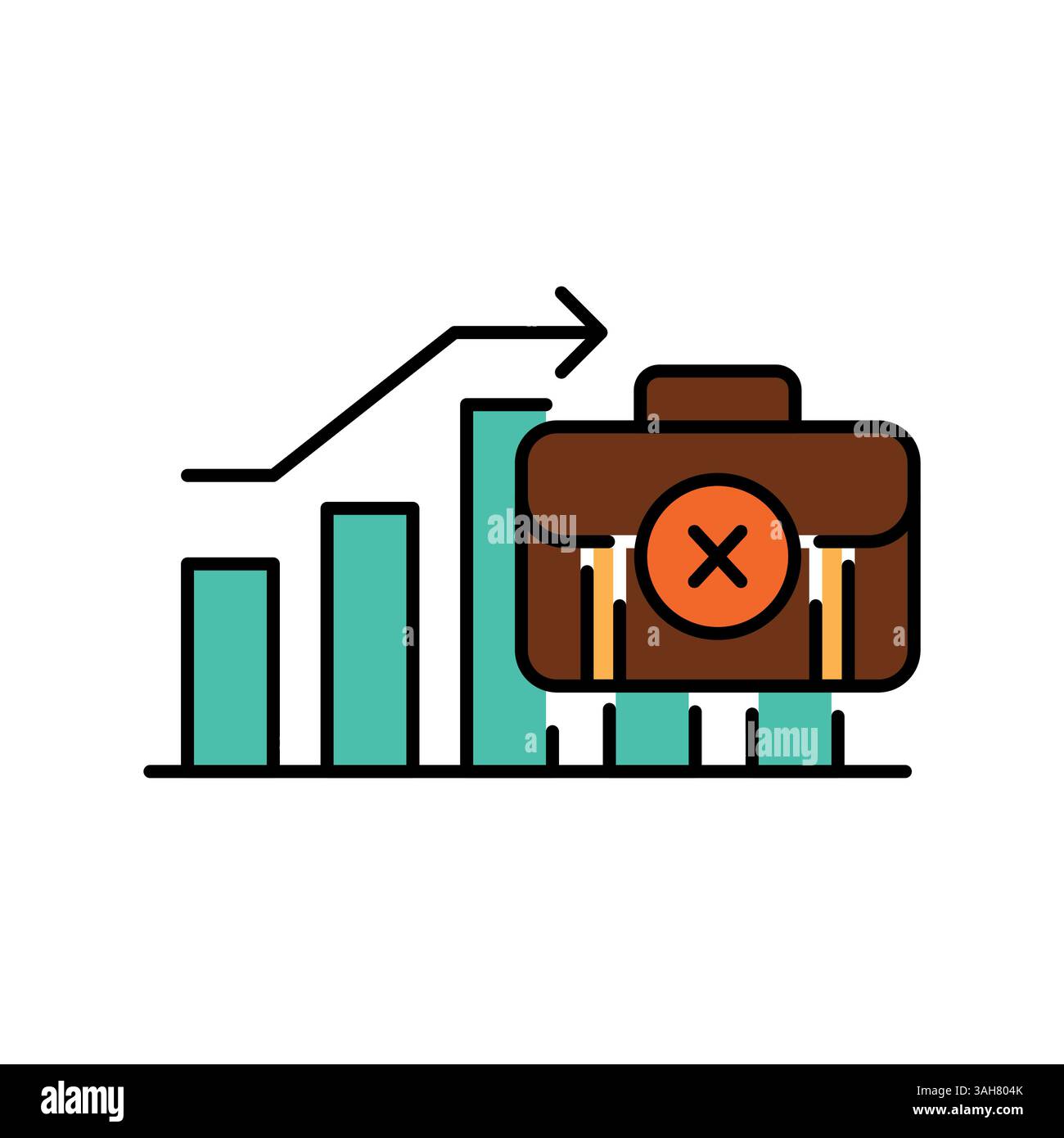 Employment discrimination color line icon for digital and print ...