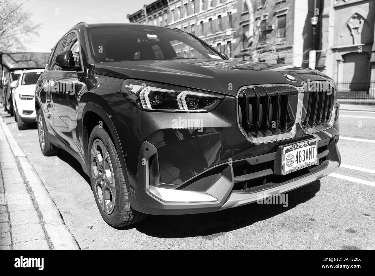 New York City, USA - March 31, 2024: 2023 BMW X1 xDrive28i luxury car ...
