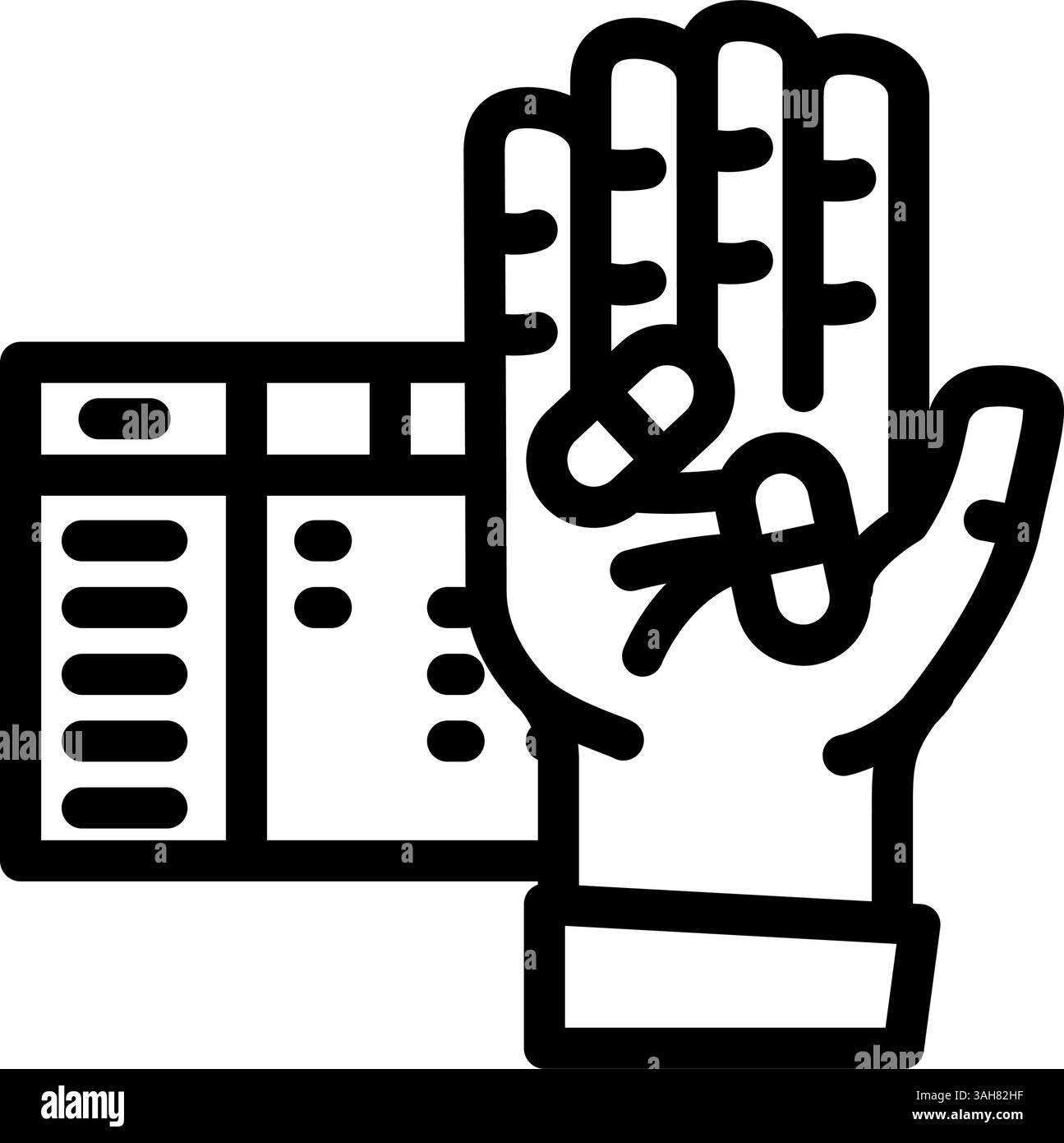 medication dosage pharmacist line icon vector illustration Stock Vector ...