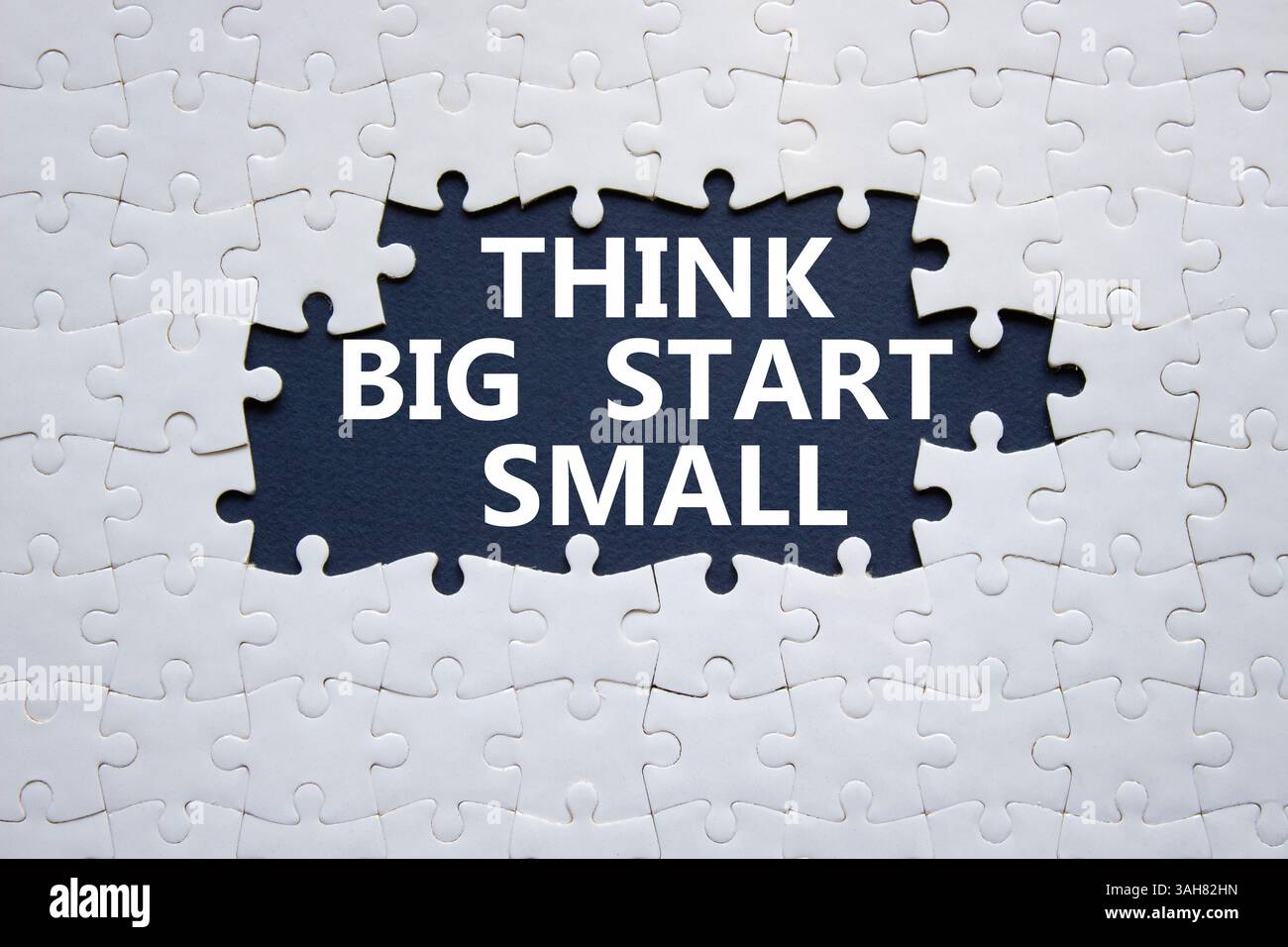 Think big start small symbol. Concept words Think big start small on ...