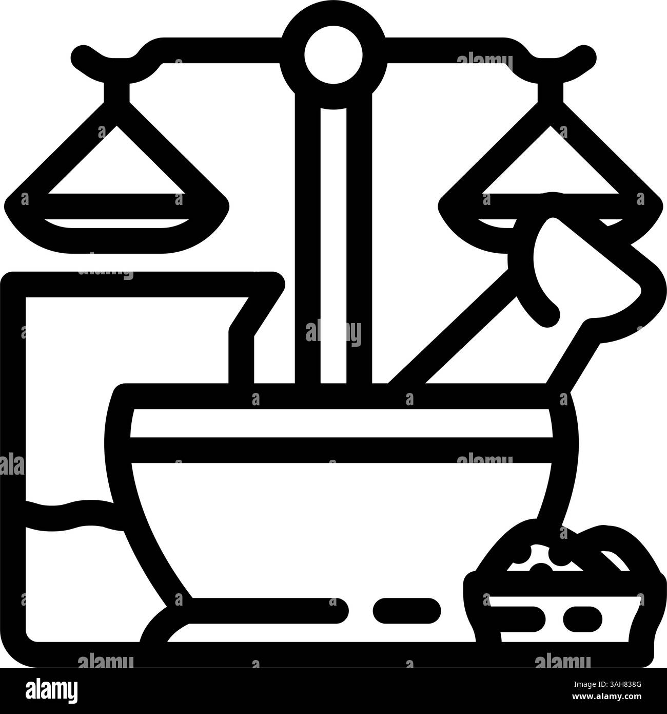 compounding medications pharmacist line icon vector illustration Stock ...