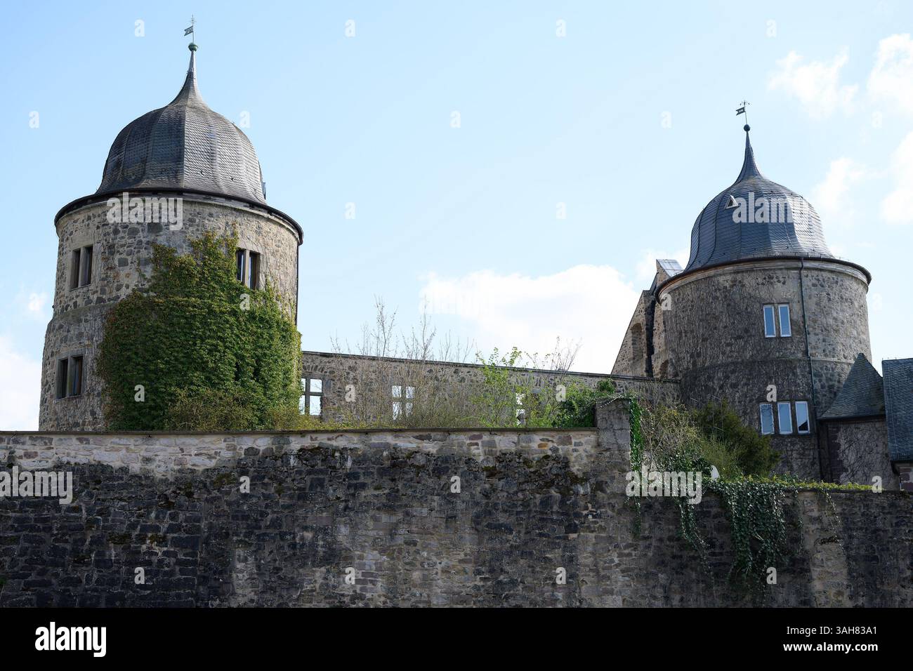 Hofgeismar, Germany. 09th Apr, 2025. View of the Sleeping Beauty Castle ...