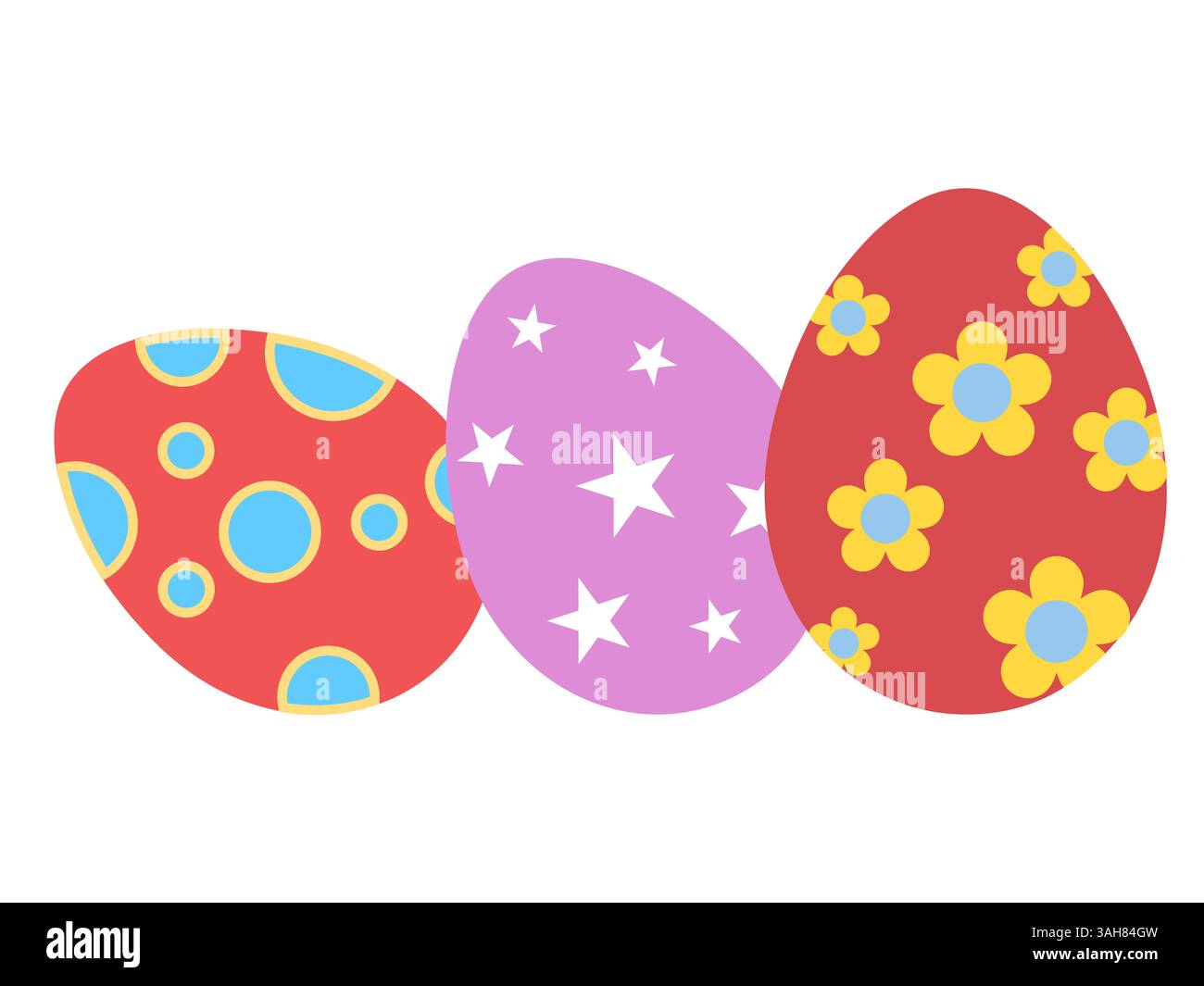 Easter Eggs Illustration Collection in HD Stock Photo - Alamy