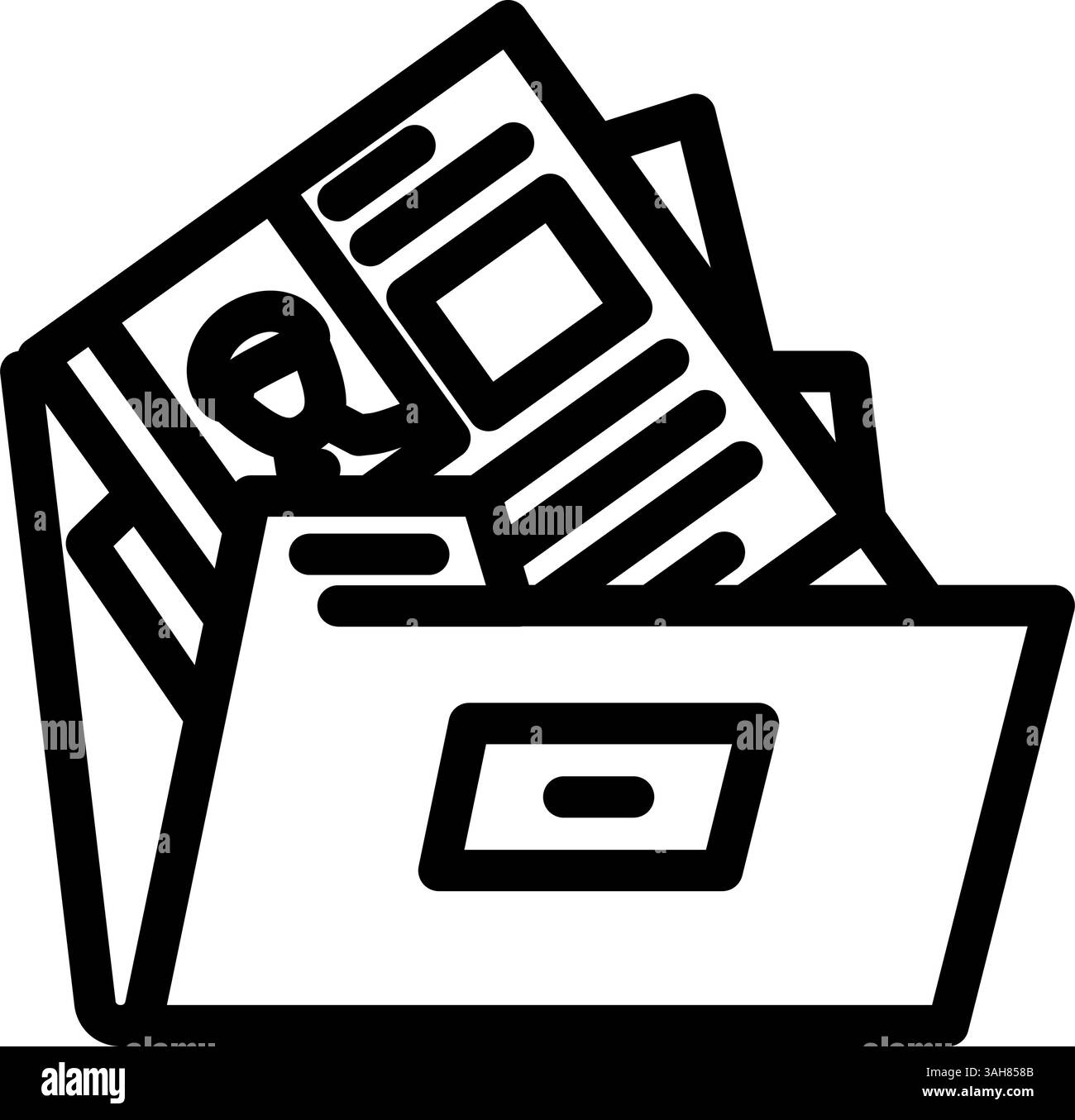 portfolio folder interview job line icon vector illustration Stock ...