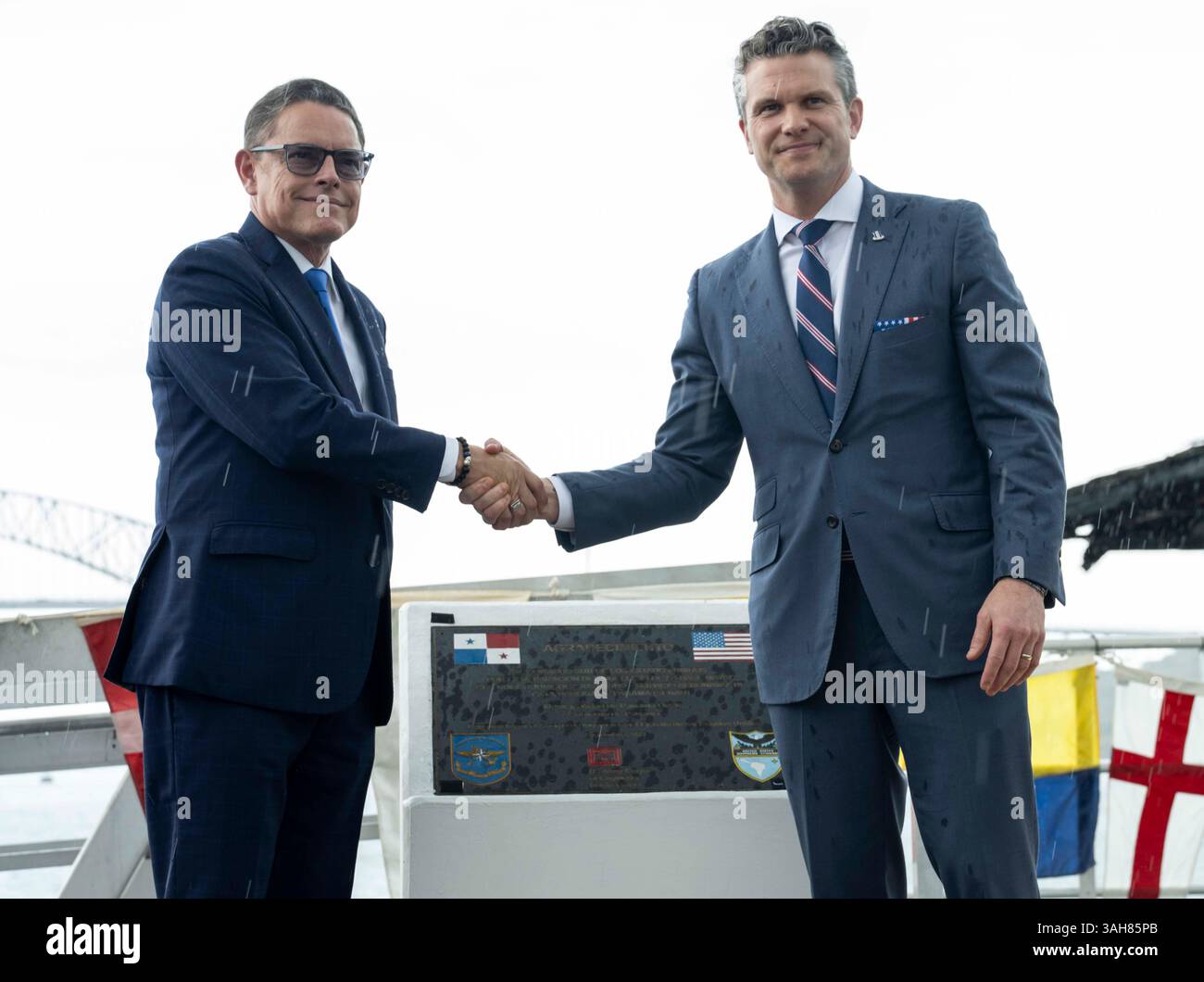 Secretary of Defense Pete Hegseth and Minister of Security Frank Alexis ...