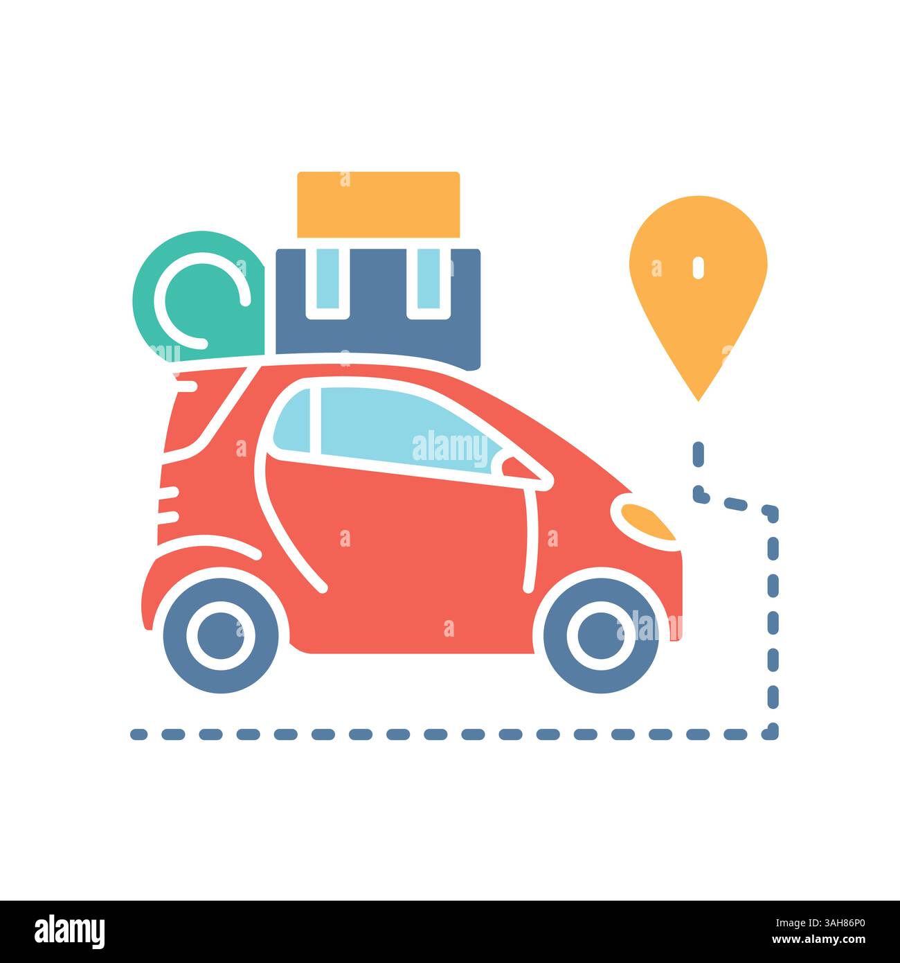 Internal migration color flat icon for digital and print projects ...