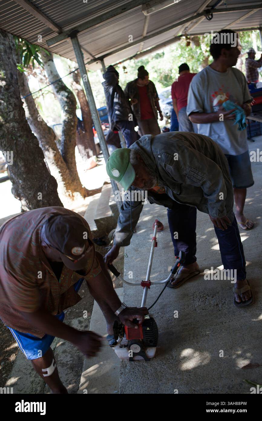 July 9, 2014 - Poya, New Caldonia - New Caledonia, autosufficient Goopa ...