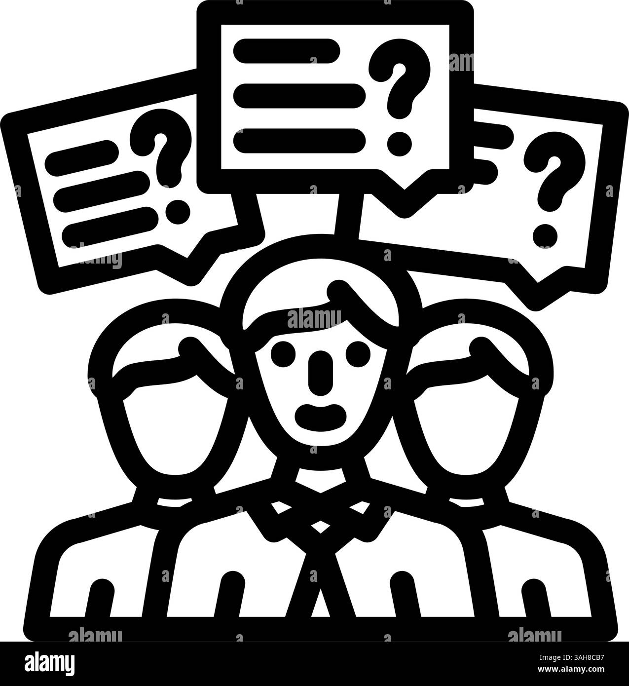 group interview interview job line icon vector. group interview ...