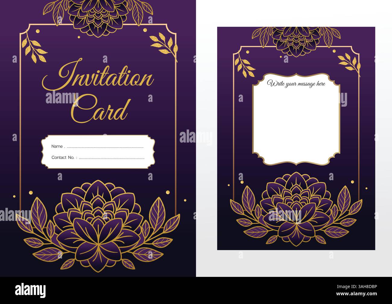 Beautiful invitation card template design, High quality print ready ...