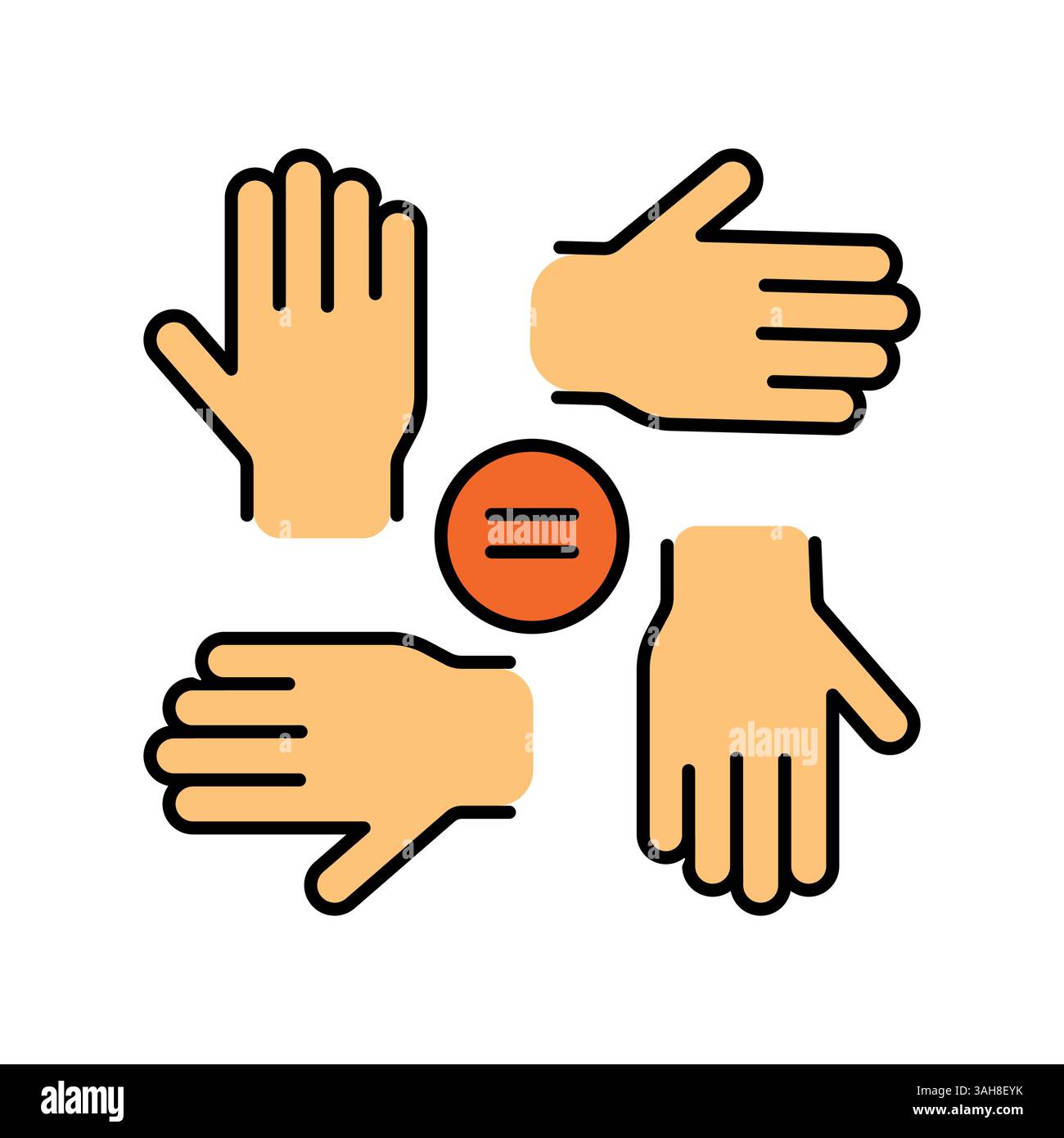 Inclusion color line icon for digital and print projects. Minimal clean ...