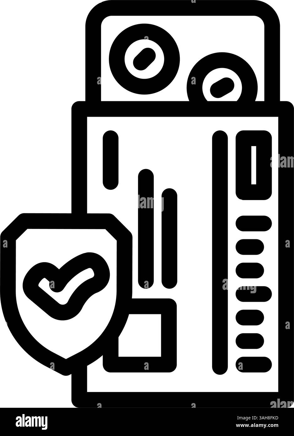 medication safety pharmacist line icon vector illustration Stock Vector ...