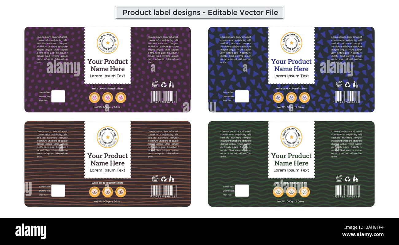 Product label design template hand drawn pattern texture cosmetic ...