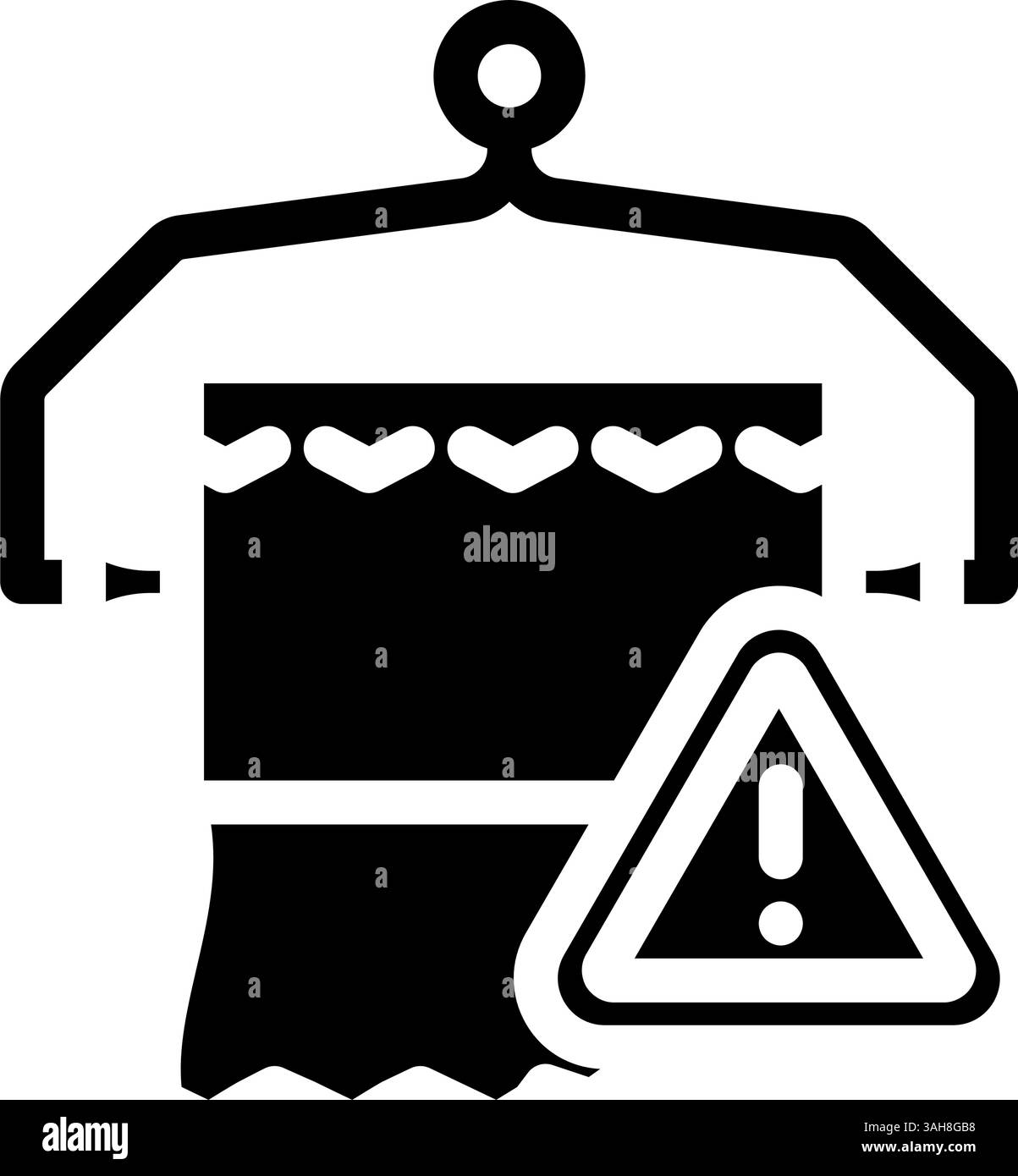 diarrhea warning glyph icon vector illustration Stock Vector Image ...