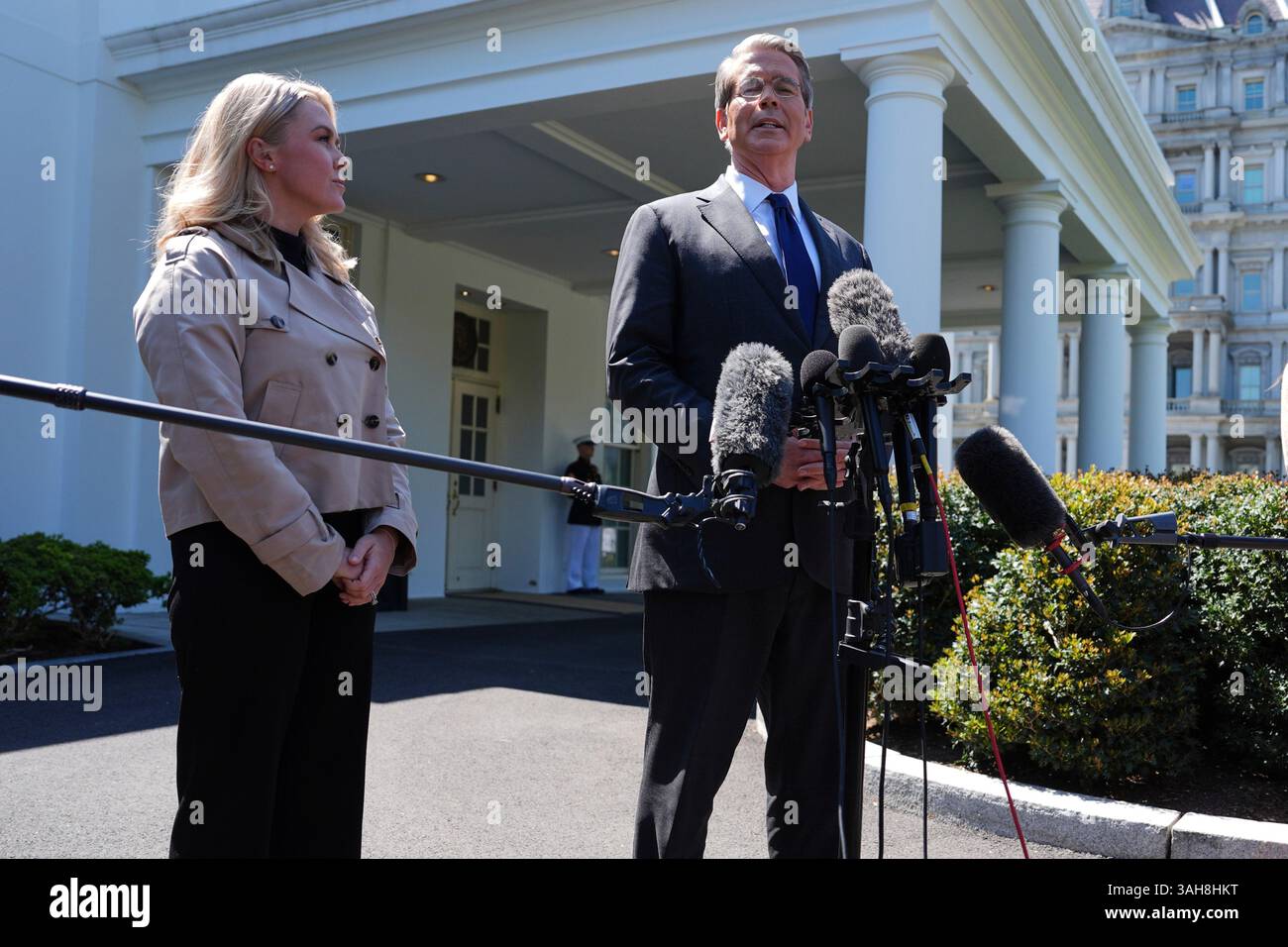 Treasury Secretary Scott Bessent and White House press secretary ...