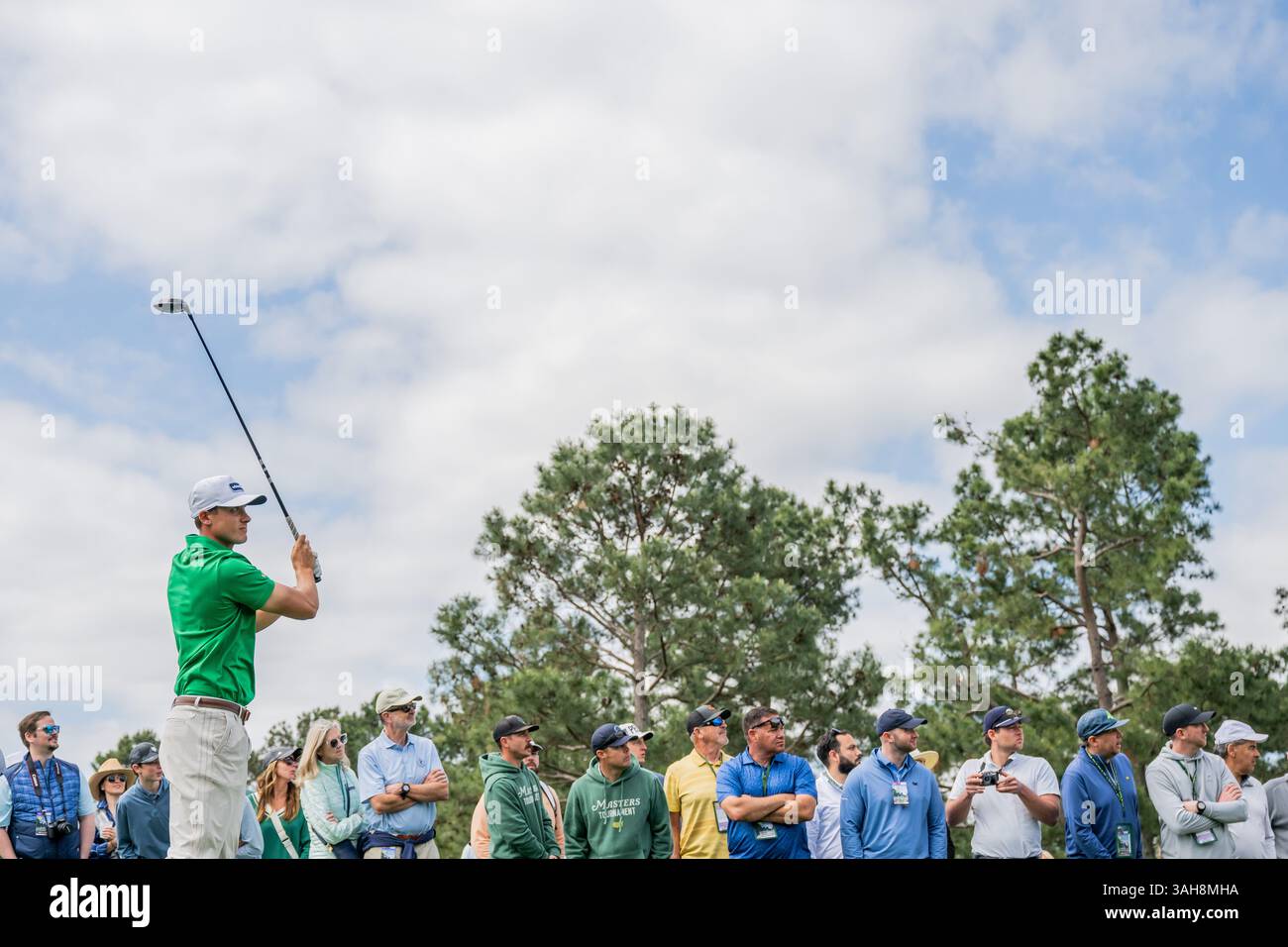 250409 Ludvig Åberg of Sweden during a practice round prior to the 2025 ...