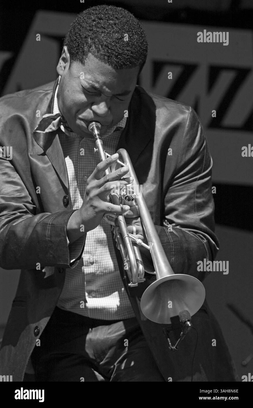 CHRISTIAN SCOTT plays trumpet with the Berklee Monterey Quartet at the ...