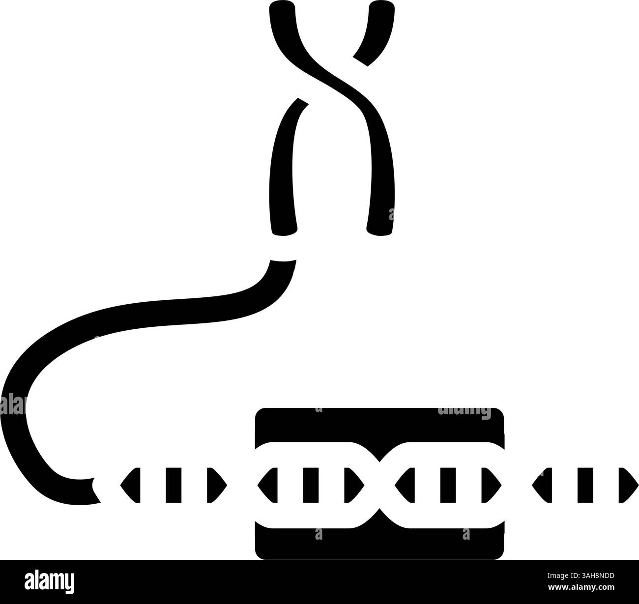 gene genetic engineering glyph icon vector illustration Stock Vector ...