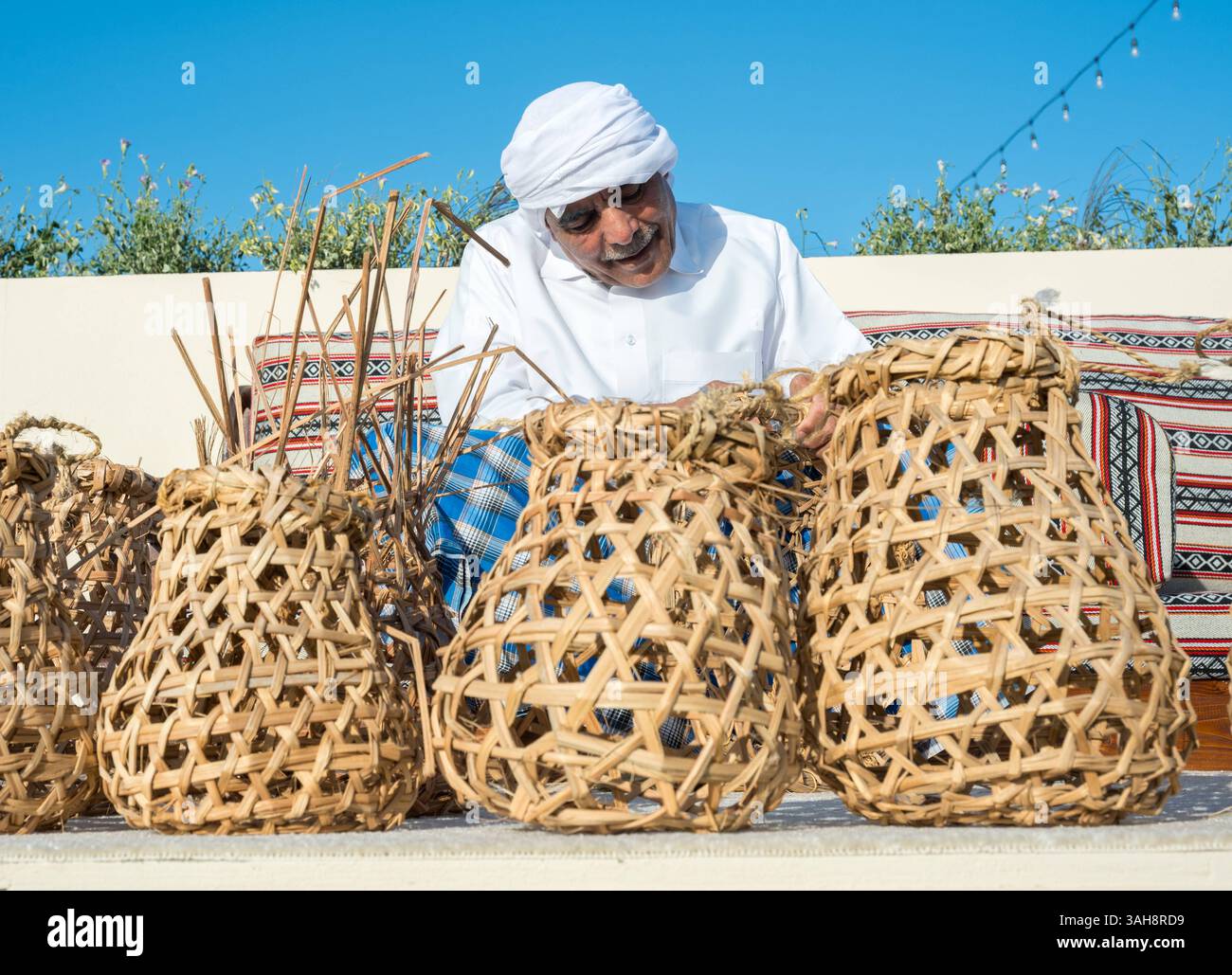 FIRST FISHING EXHIBITION IN QATAR A Qatari man display their skills on ...