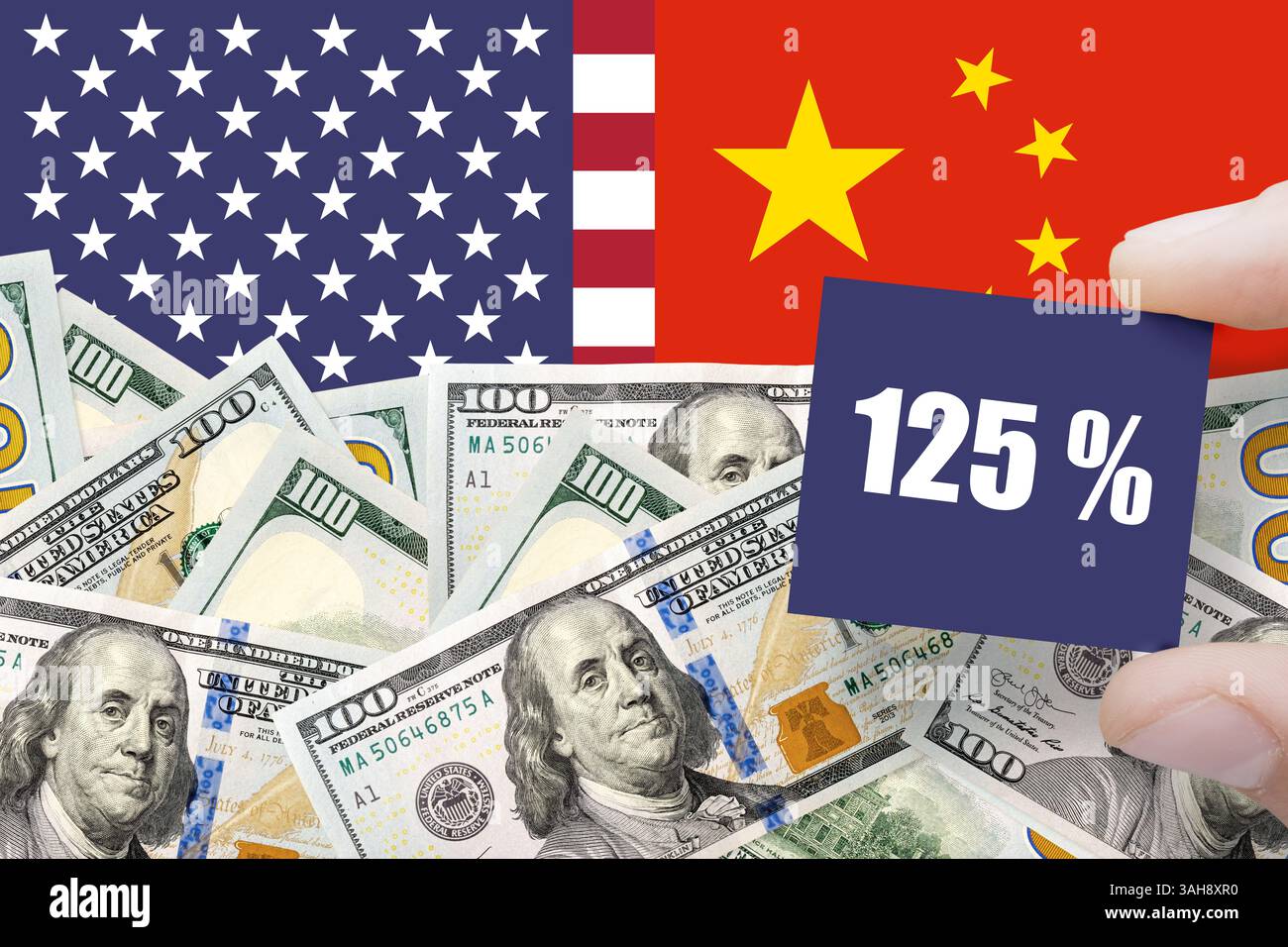 USA and China trade war. China and United States of America trade, duty ...