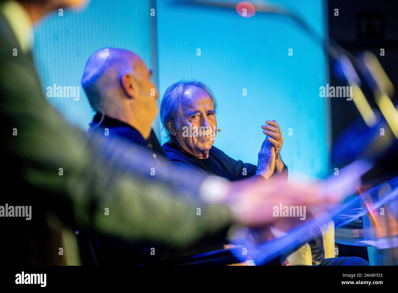 Singer, composer and artist, Joan Manuel Serrat, during the round table ...