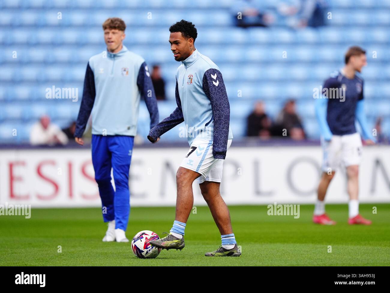 Coventry City's Milan van Ewijk warming up before the Sky Bet ...