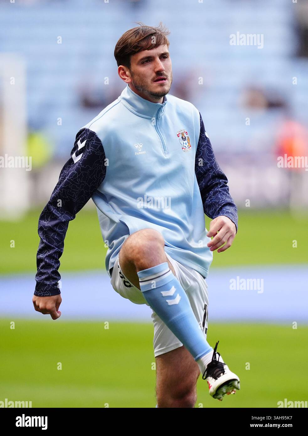 Coventry City's Liam Kitching warming up before the Sky Bet ...