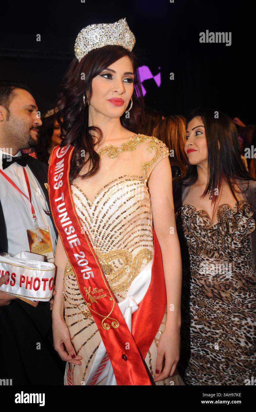 April 8, 2015 - Tunis, Tunisia - Miss Jendouba RANIA JEBALI, 22 years ...
