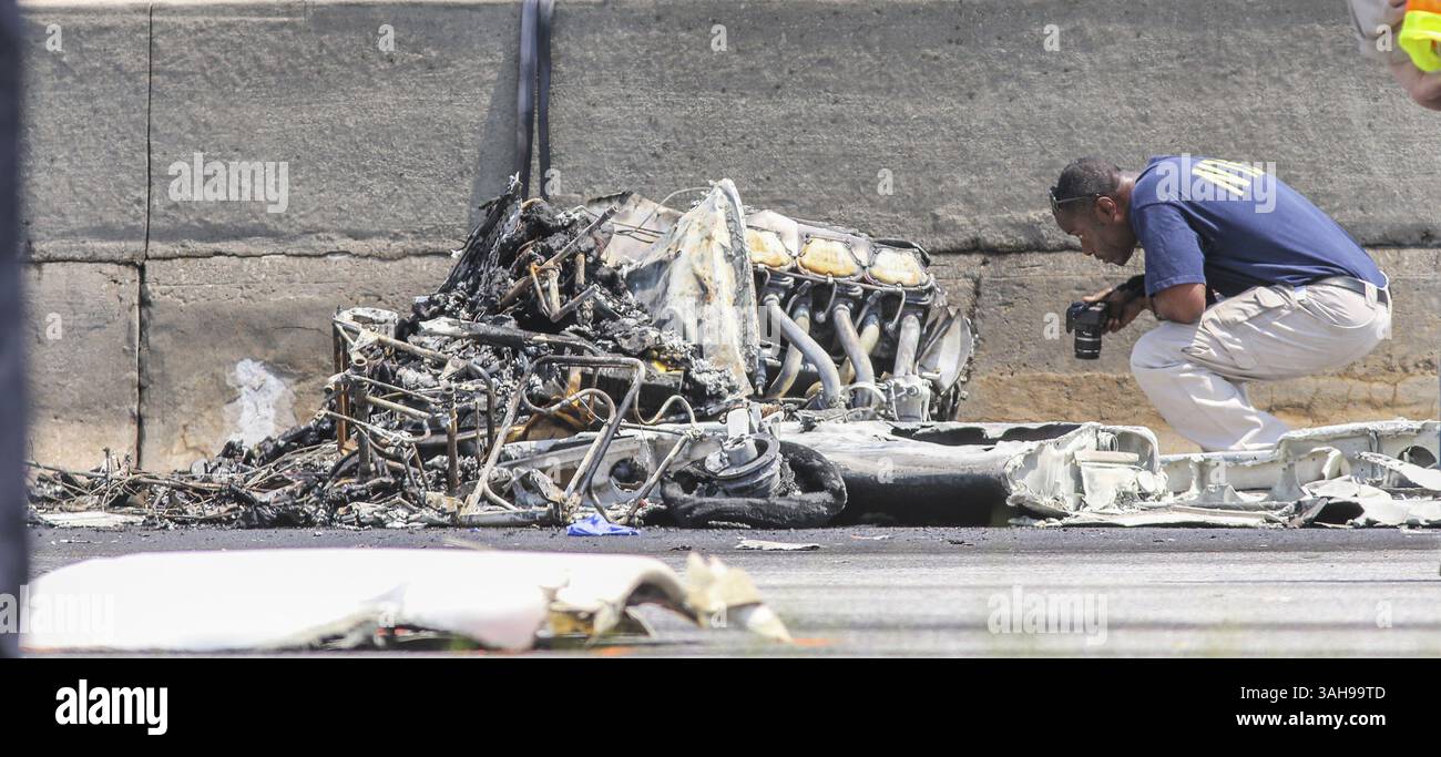 May 8, 2015 - Atlanta, GA, USA - NTSB Safety Investigator Eric Alleyne ...