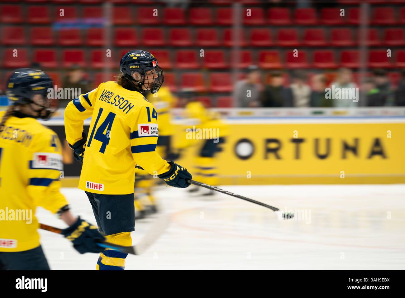 250409 Ida Karlsson of Sweden after the 2025 IIHF Women's World ...