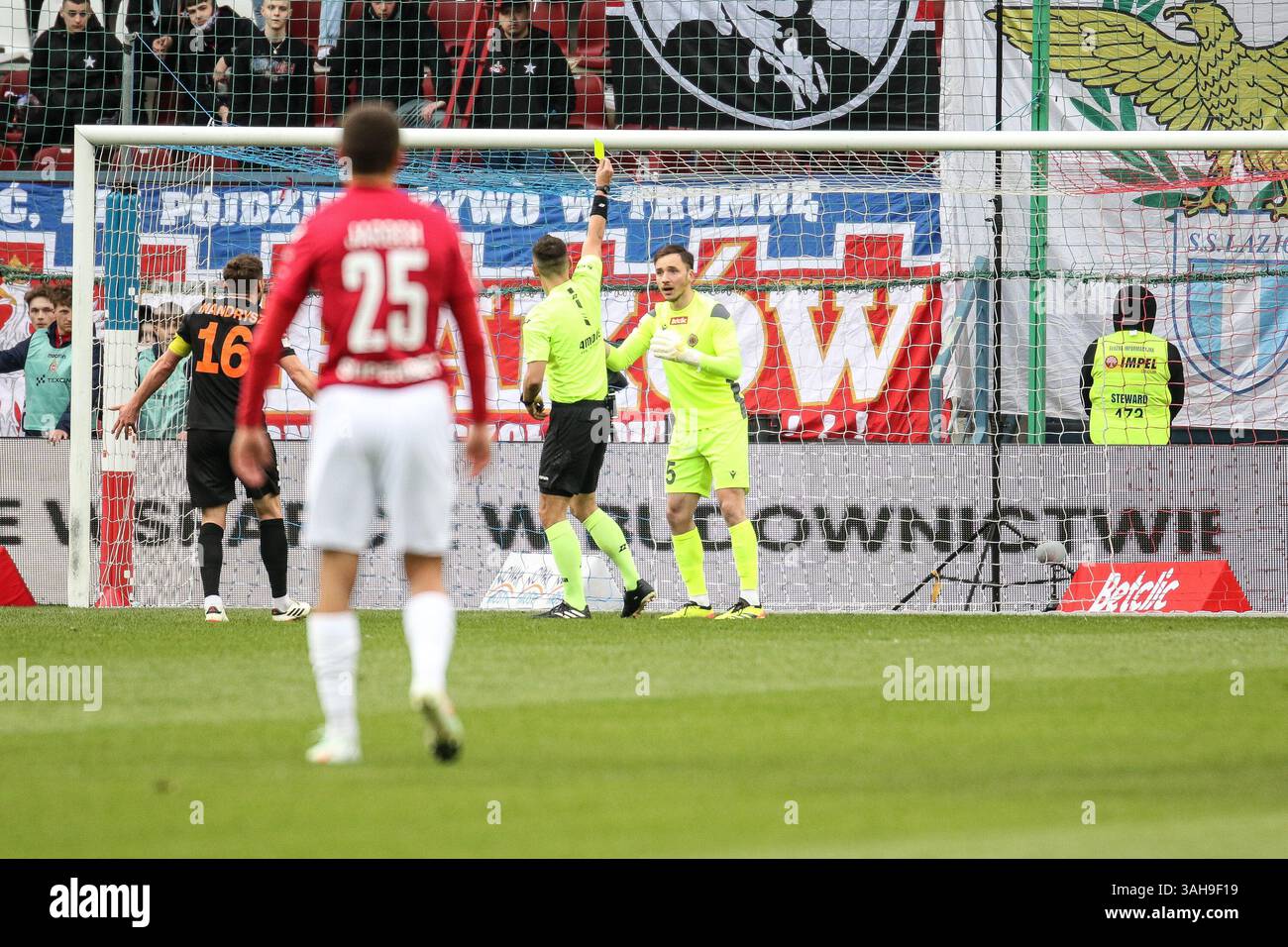 Krakow, Poland. 9th Apr, 2025. football 2024 2025 Betclic 1 Liga Wisla ...