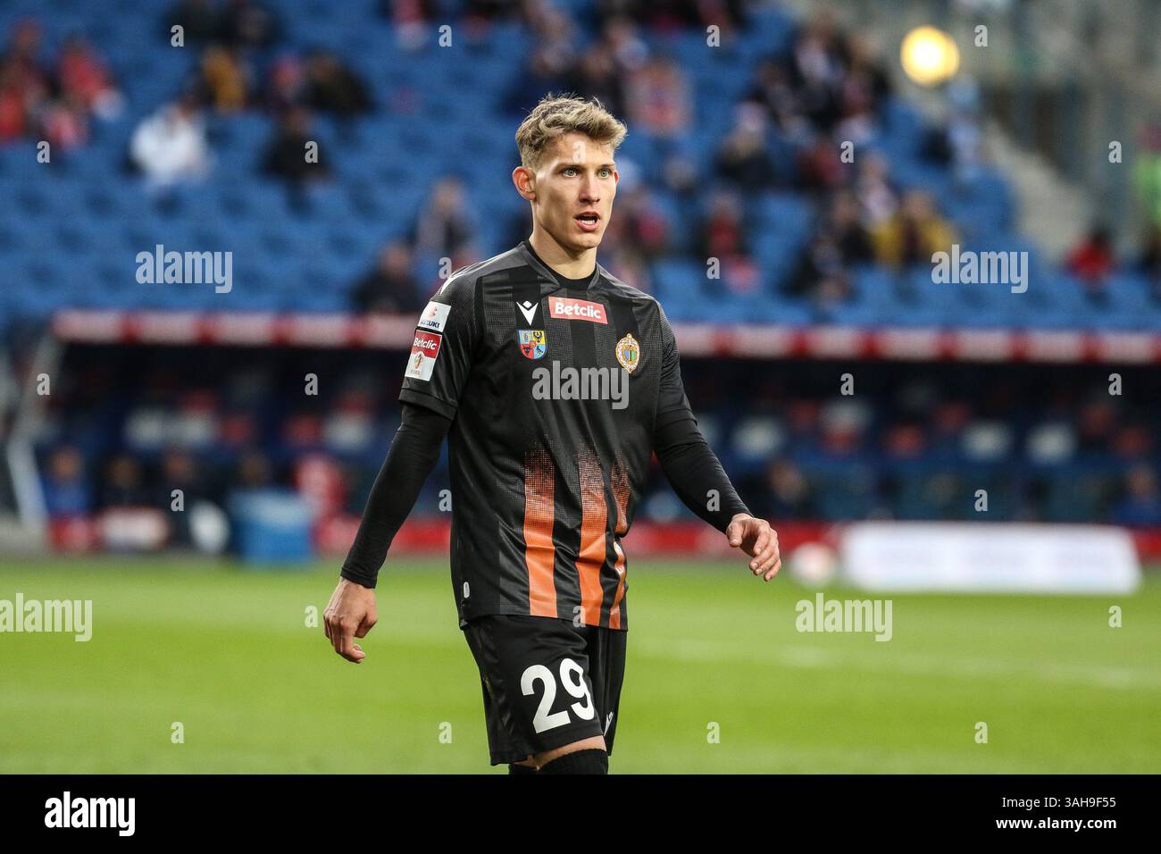 Krakow, Poland. 9th Apr, 2025. football 2024 2025 Betclic 1 Liga Wisla ...