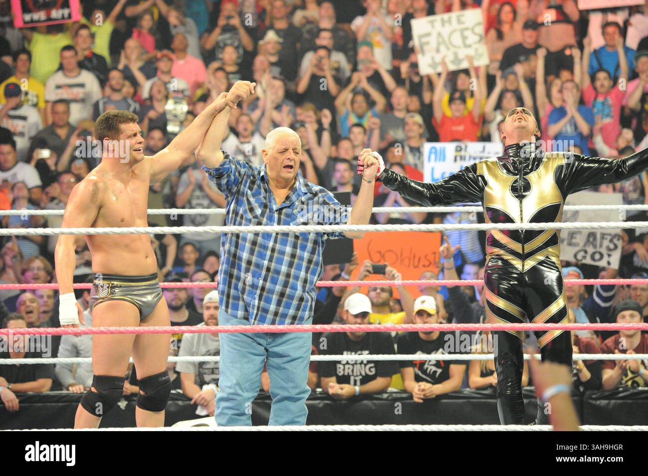 May 7, 2015 - October 6, 2013 - Buffalo, NY: Dusty Rhodes with sons ...