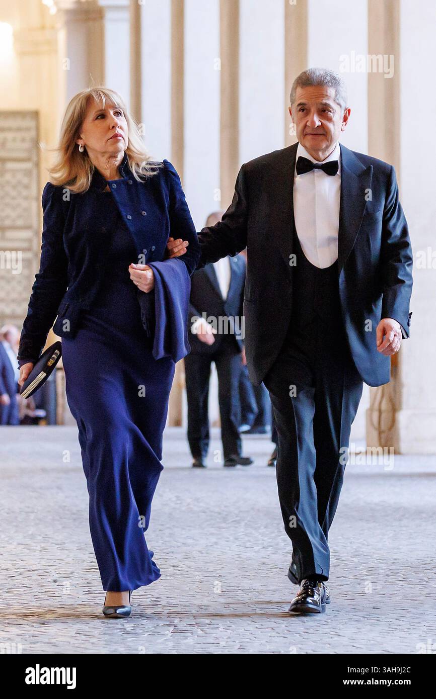Il governatore della Banca d'Italia Fabio Panetta el la moglie Cinzia ...