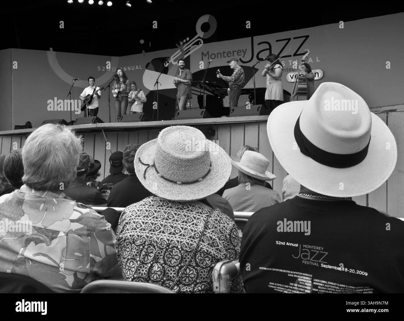 PETE SEEGER with family and friends perform for at the 2009 MONTEREY ...