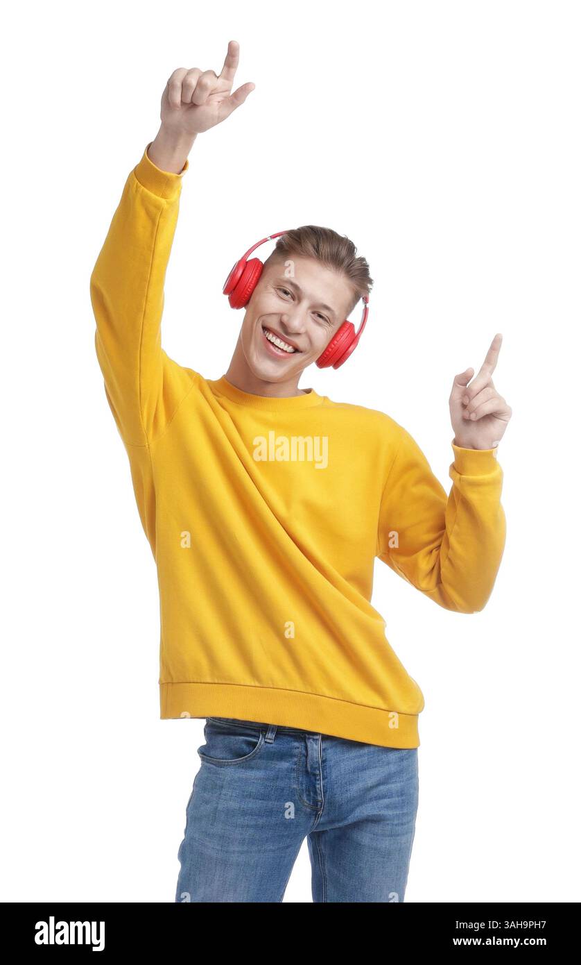 Happy man in disco Cut Out Stock Images & Pictures - Alamy