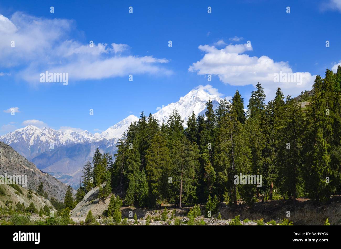 Majestic Rakaposhi Peak in Nagar Valley, Gilgit-Baltistan, Pakistan ...