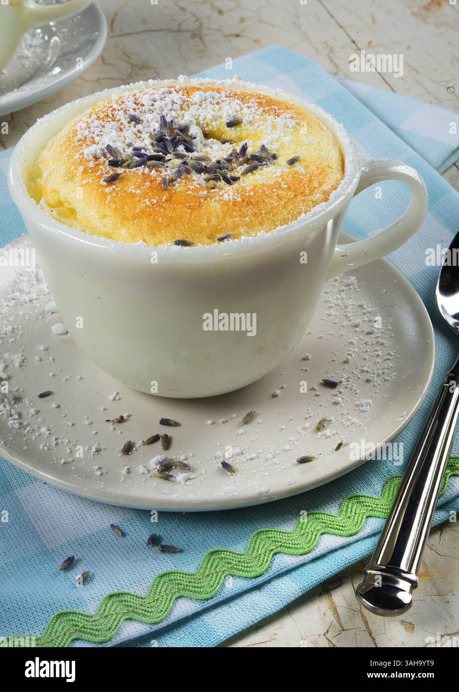 June 4, 2015 - Kansas City, MO, USA - Teacup lavender-lemon souffles ...