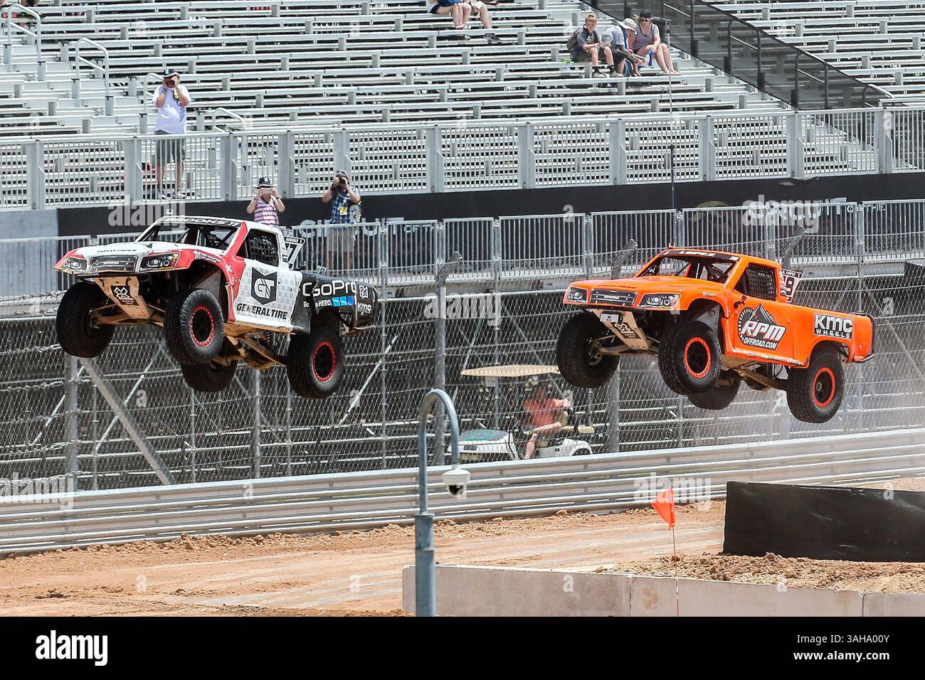 June 7, 2015 - Austin, Texas, U.S - Off road truck racing competitors ...