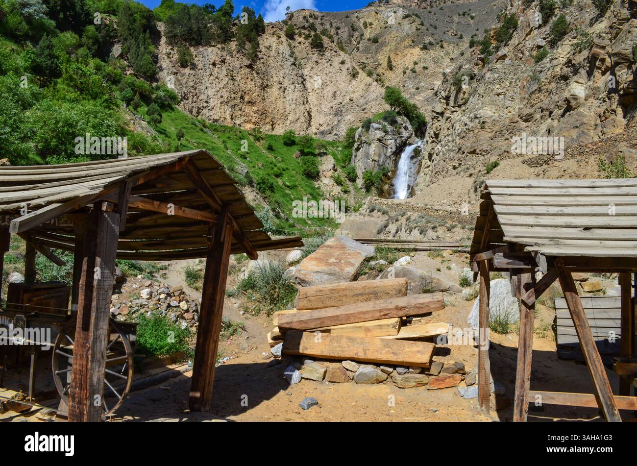 A beautiful waterfall at Harcho, District Astore, Gilgit-Baltistan ...
