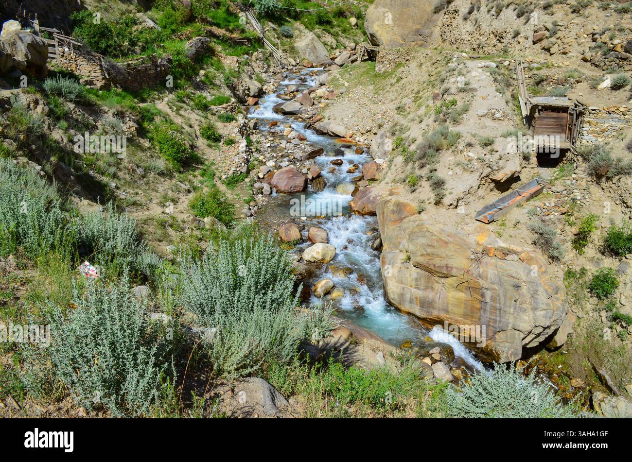 A beautiful waterfall at Harcho, District Astore, Gilgit-Baltistan ...